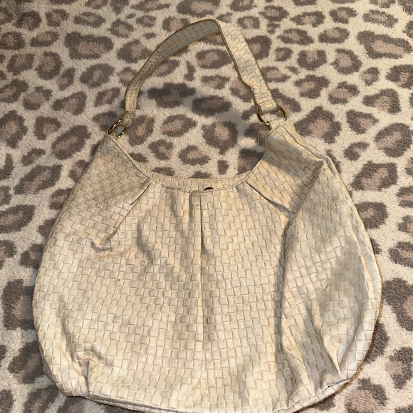 Bags | Cute Cream Colored Purse Hobo Style With Yellow Check Great Used ...